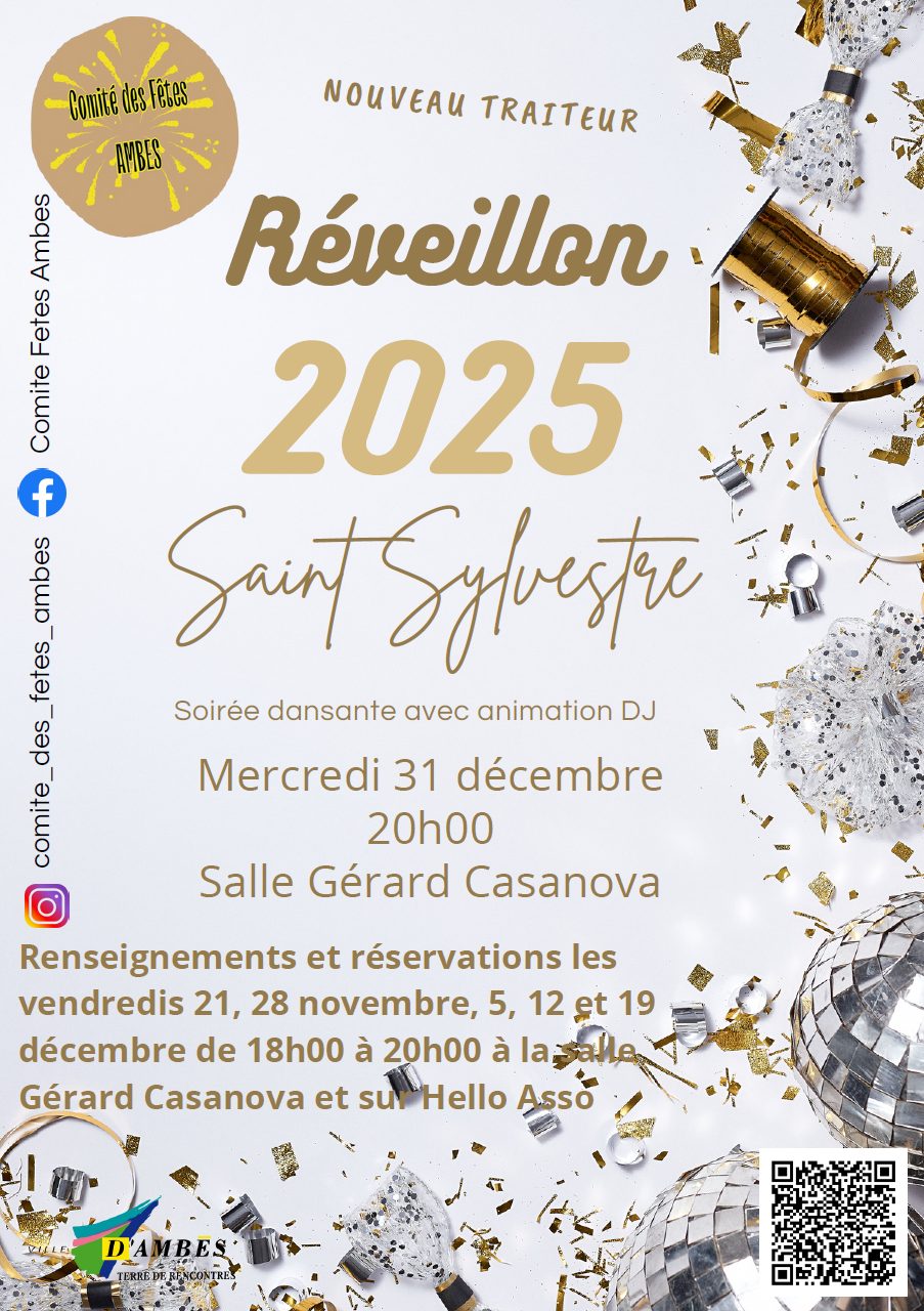 Réveillon Saint Sylvestre 2025 - Ambes